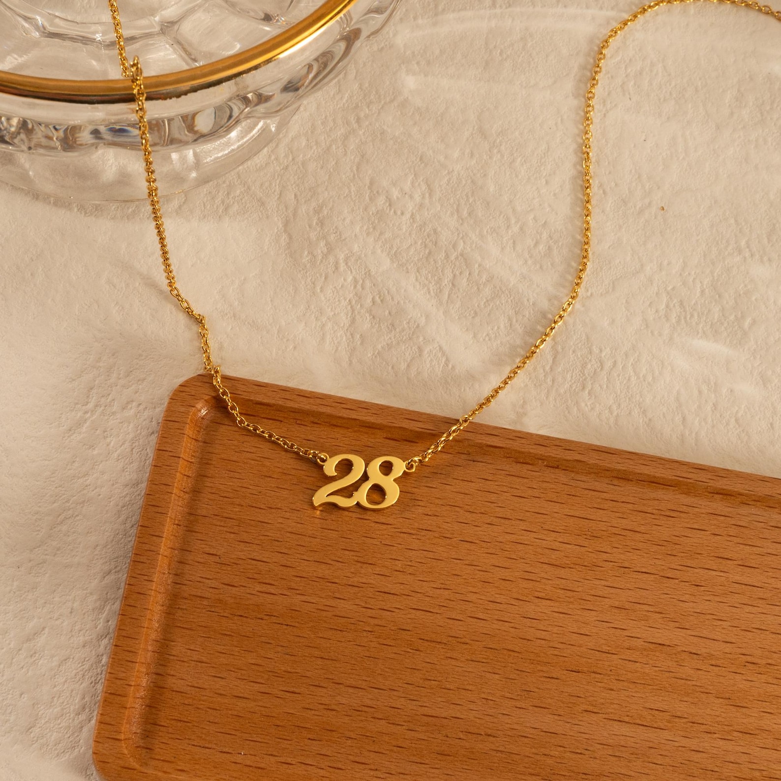 14K Gold Number Necklace, Lucky Number Necklace, Angel Number Necklace ...