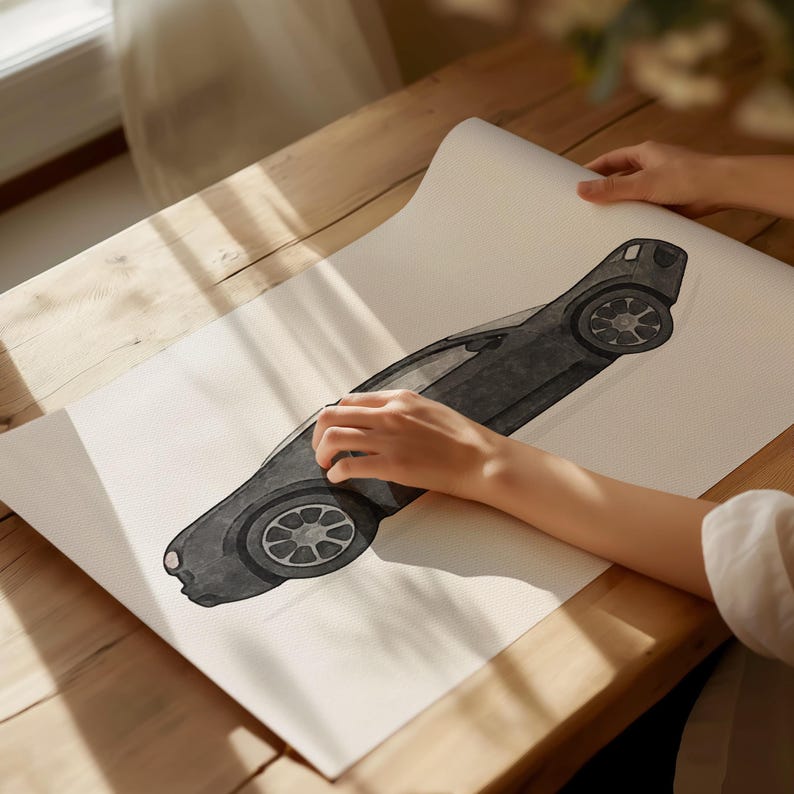 Pôster do Bugatti Veyron: Arte de parede moderna com supercarros ...