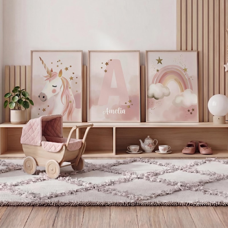Personalised Unicorn Art - Etsy UK