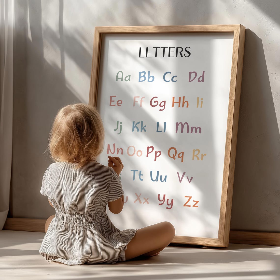 Rainbow Alphabet Handwriting Chart: Educational Classroom Art (digital ...