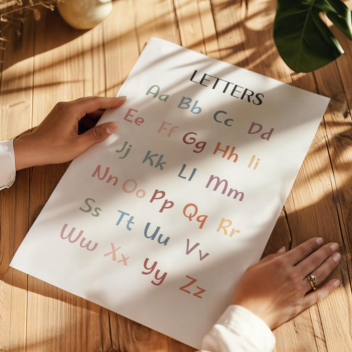 Rainbow Alphabet Handwriting Chart: Educational Classroom Art (digital ...