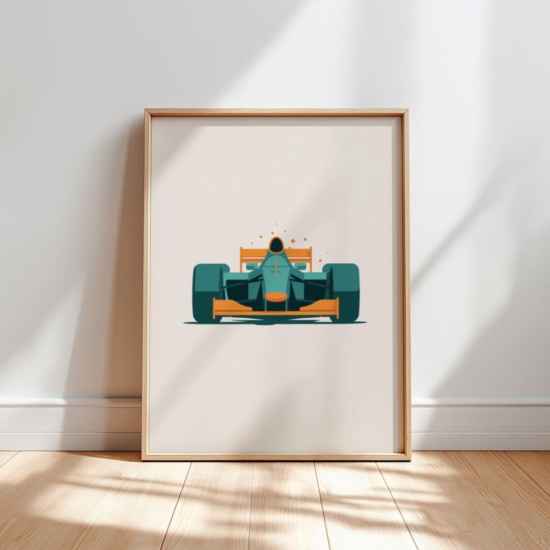 Retro Formula 1 Car Poster, Modern Boys Room Decor (digital Download ...
