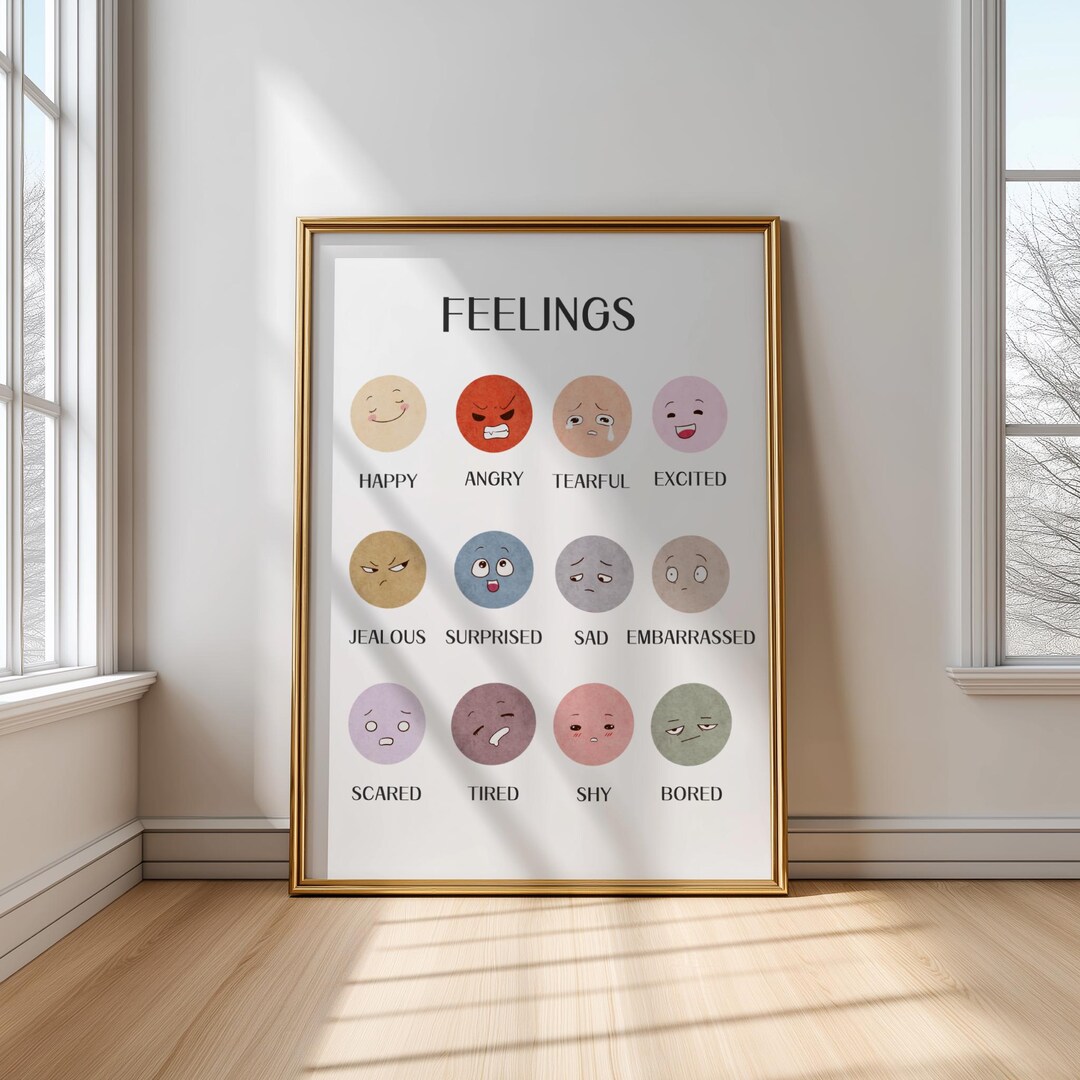 Rainbow Feelings Chart: Montessori Emotions Print (digital Download) - Etsy