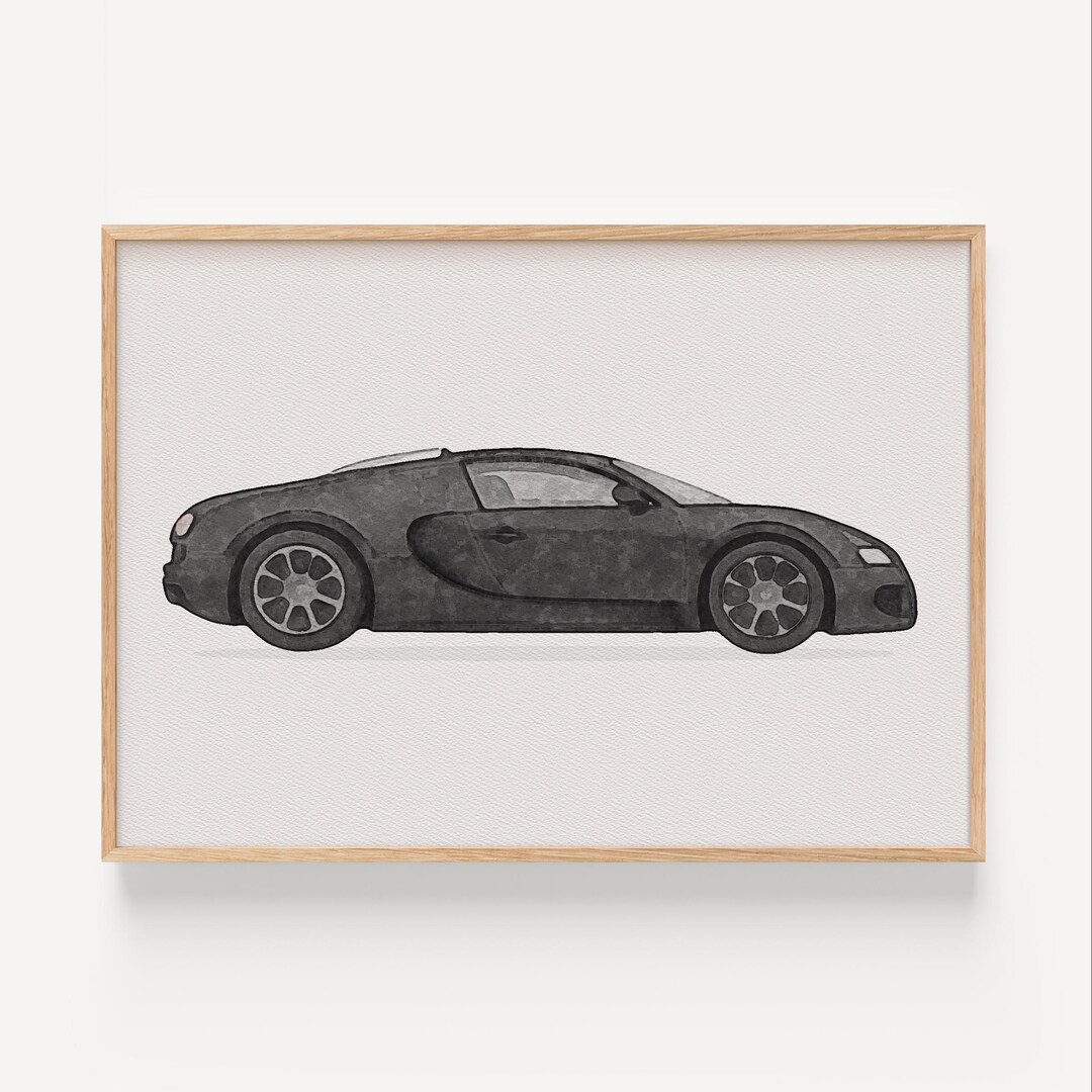 Bugatti Veyron Hypercar Poster – Modern Supercar Wall Art Print for ...