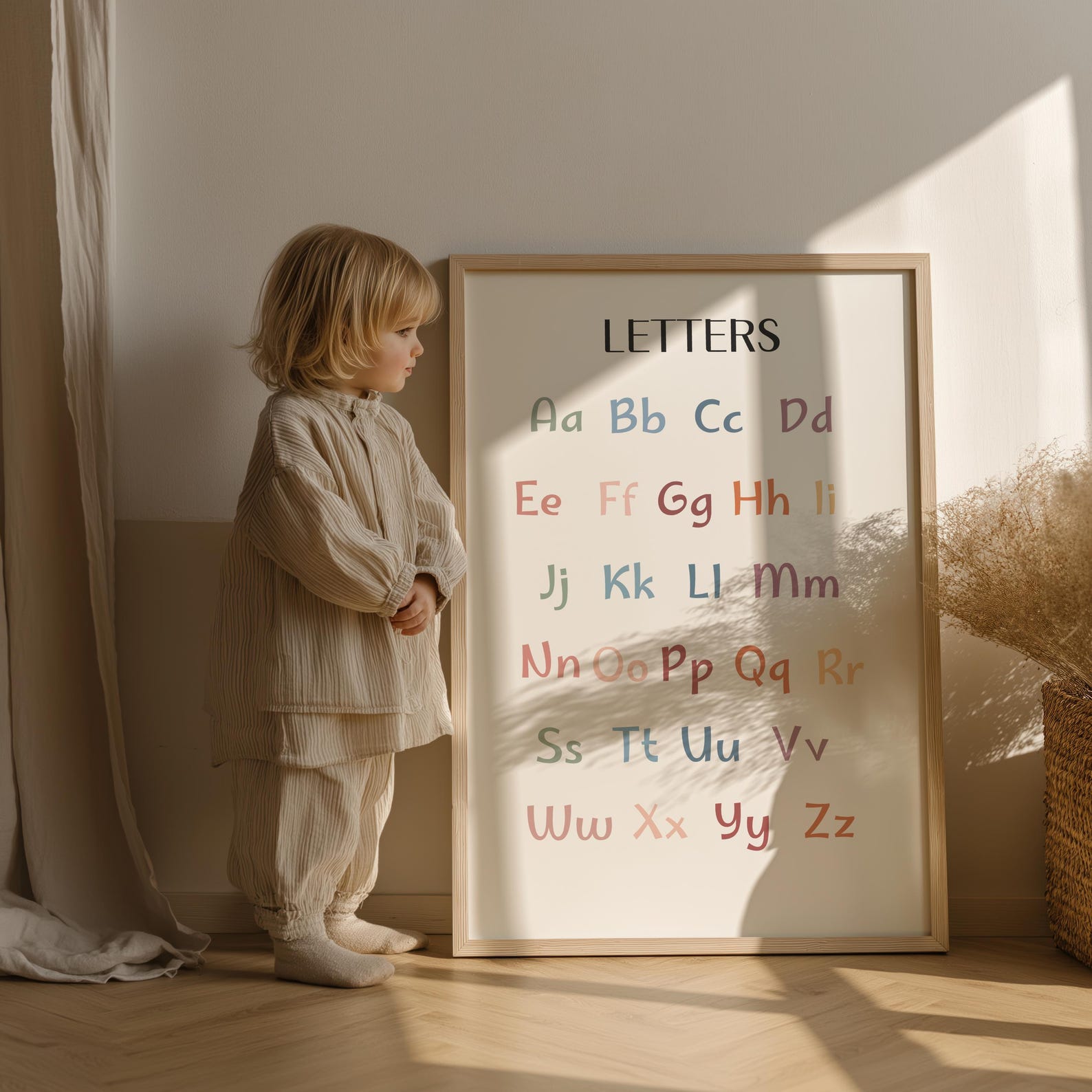 Rainbow Alphabet Handwriting Chart: Educational Classroom Art (digital ...