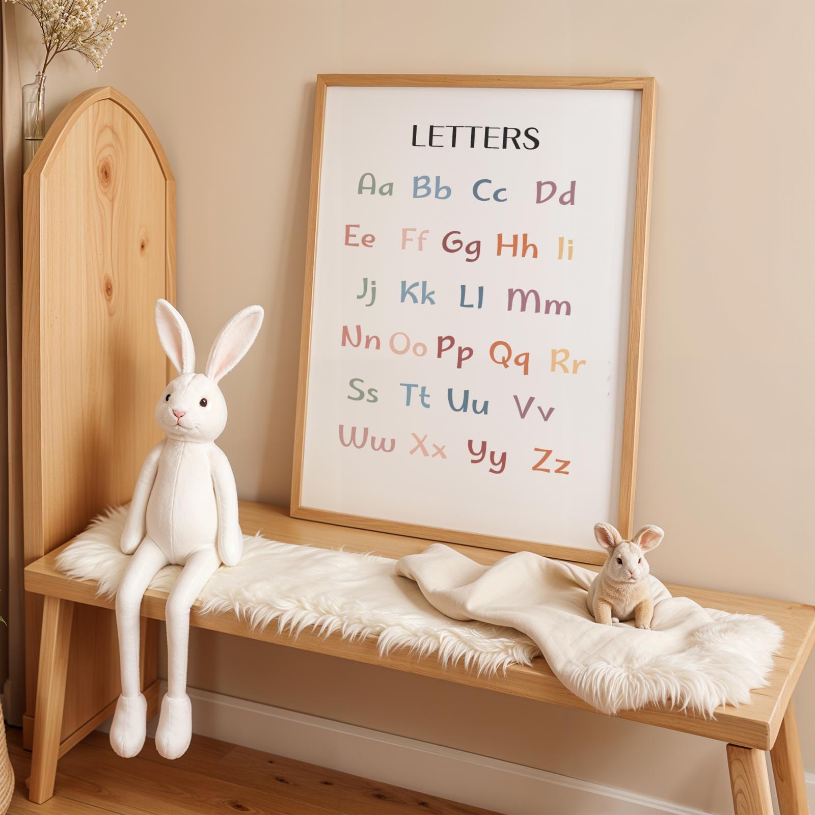 Rainbow Alphabet Handwriting Chart: Educational Classroom Art (digital ...