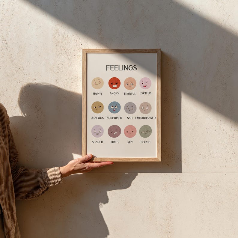 Rainbow Feelings Chart: Montessori Emotions Print (digital Download) - Etsy