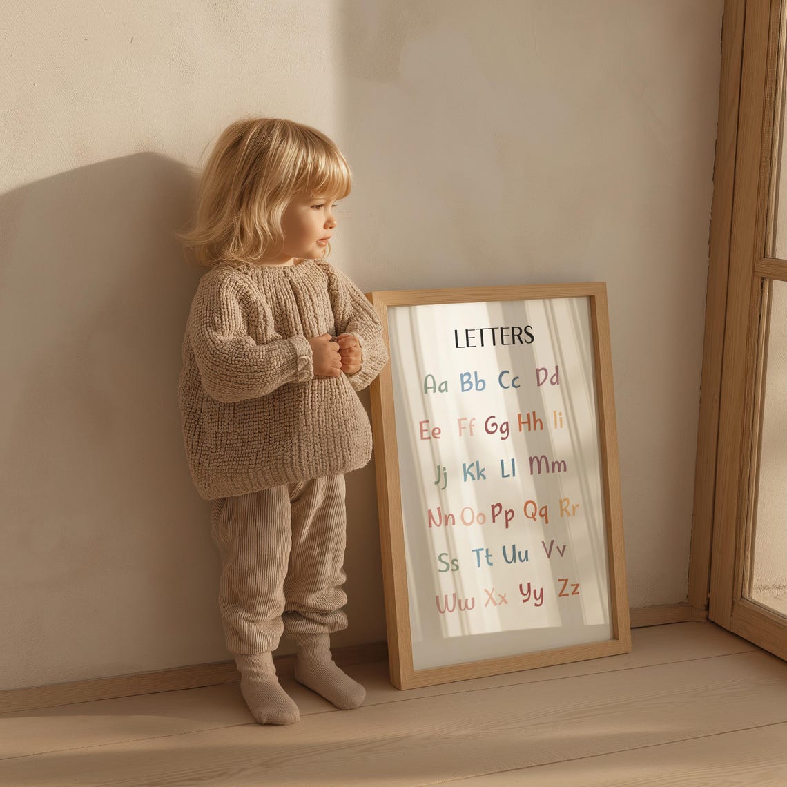 Rainbow Alphabet Handwriting Chart: Educational Classroom Art (digital ...