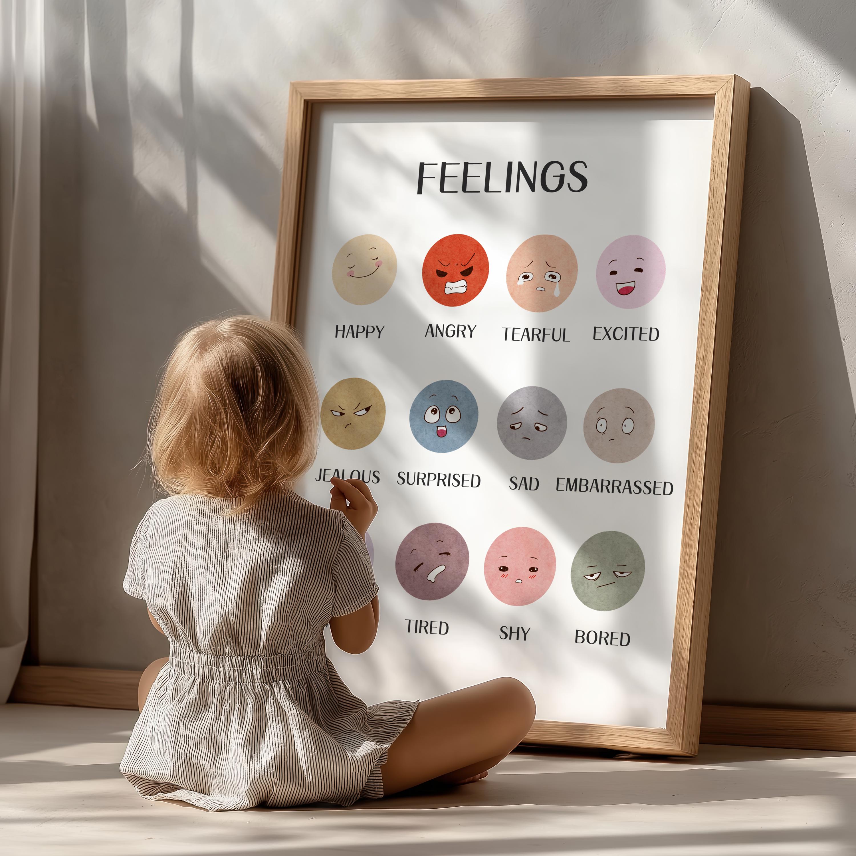 Rainbow Feelings Chart: Montessori Emotions Print (digital Download) - Etsy