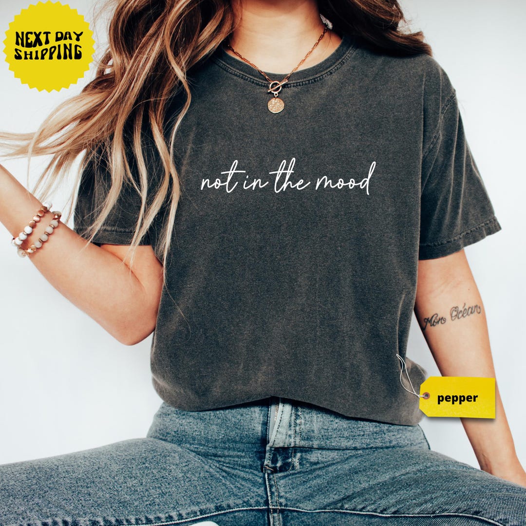 Comfort Colors Not in the Mood Shirt, Mood T-shirt, Pessimistic T-shirt ...