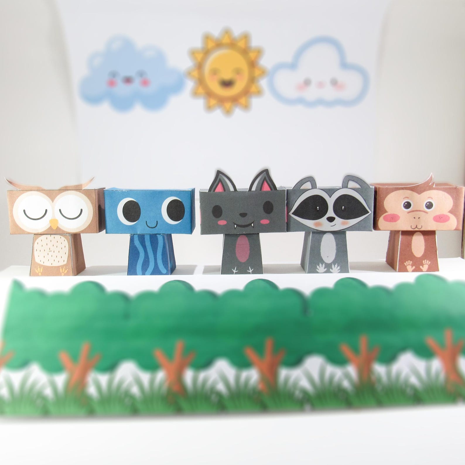 Animal Farm,animal Paper Pattern,animal Craft Printable Paper Model ...