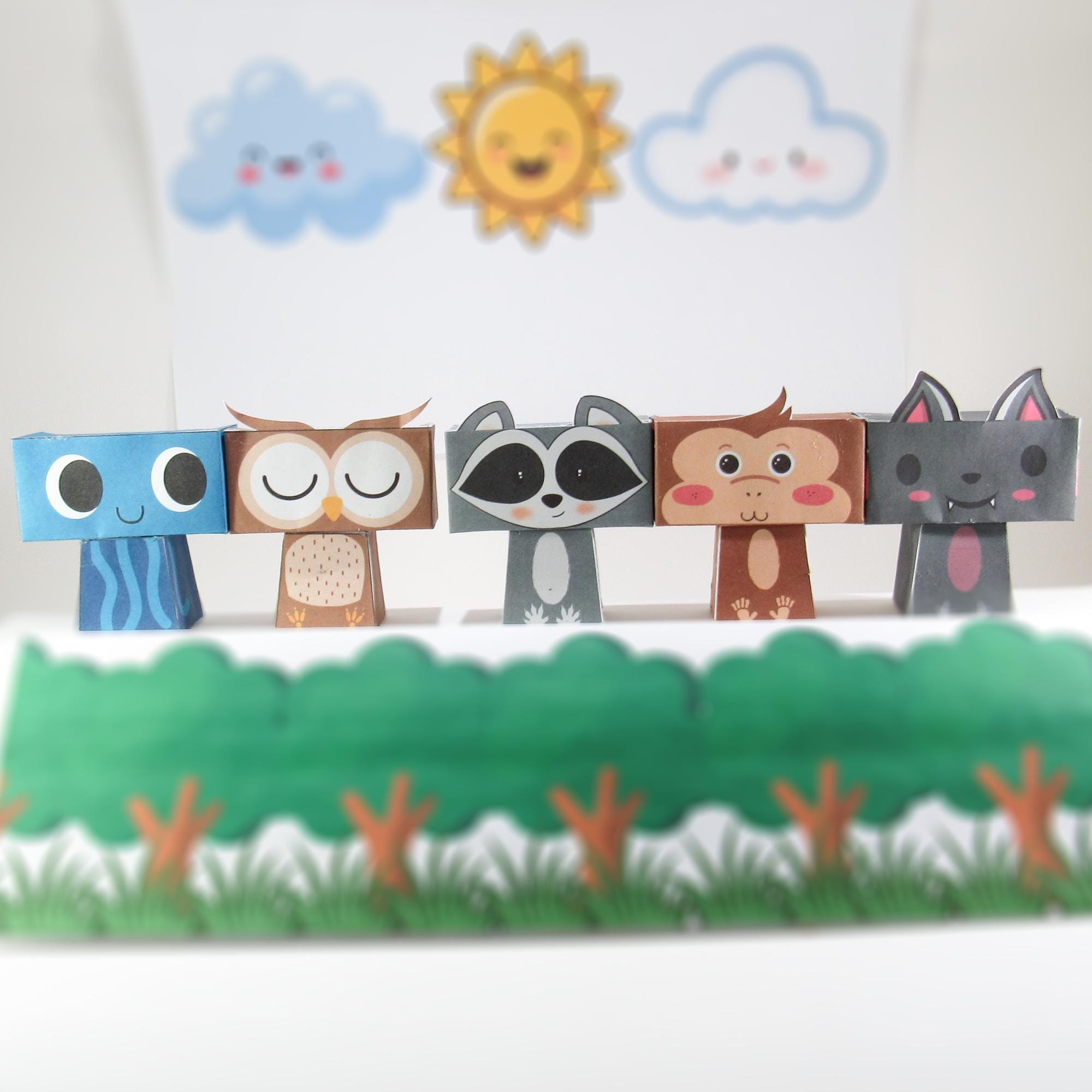 Animal Farm,animal Paper Pattern,animal Craft Printable Paper Model ...