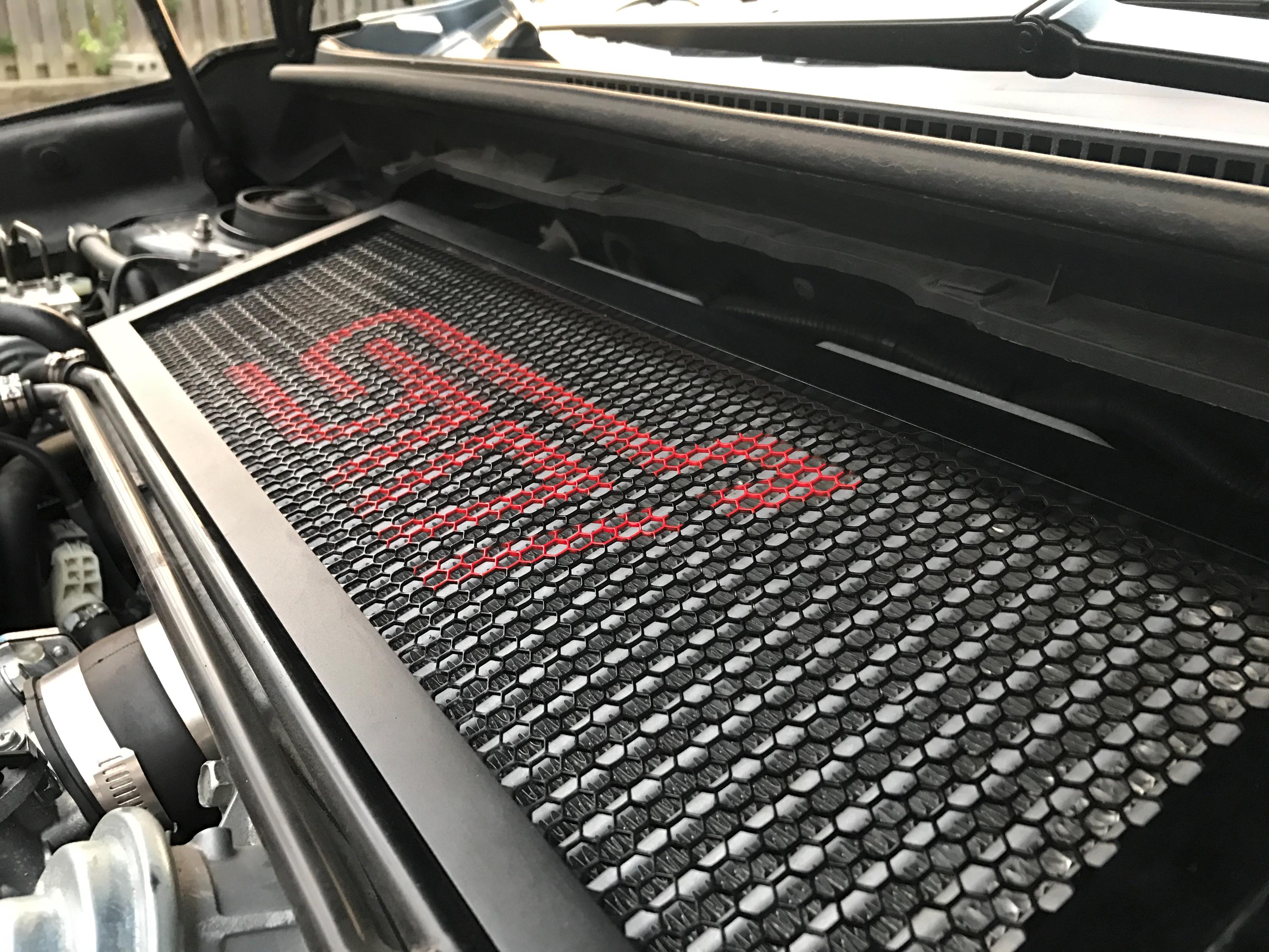 Intercooler Guard/protector, Matte Black W/gloss Red, 08-21 Subaru WRX ...