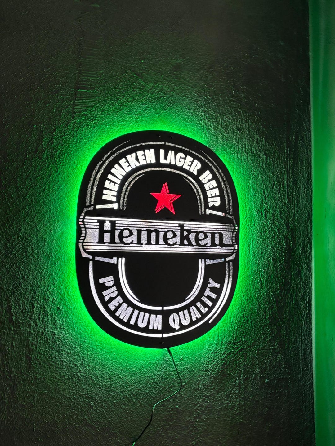 Heineken Beer Metal Led Wall Decor, Gift, Beer, Motorcycle, Cerveze ...