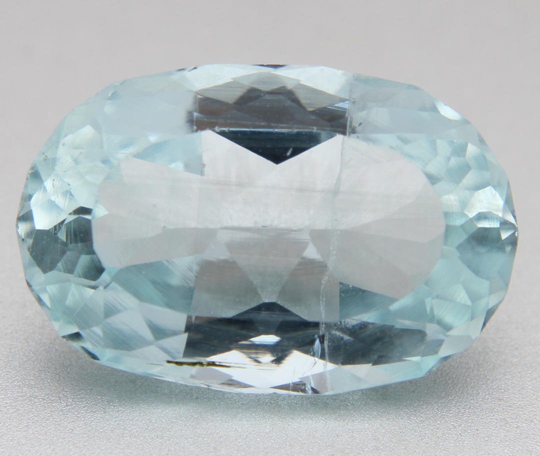 Natural, Oval-shape, Brilliant-cut, Light Blue, 4.67 Ct. Aquamarine - Etsy