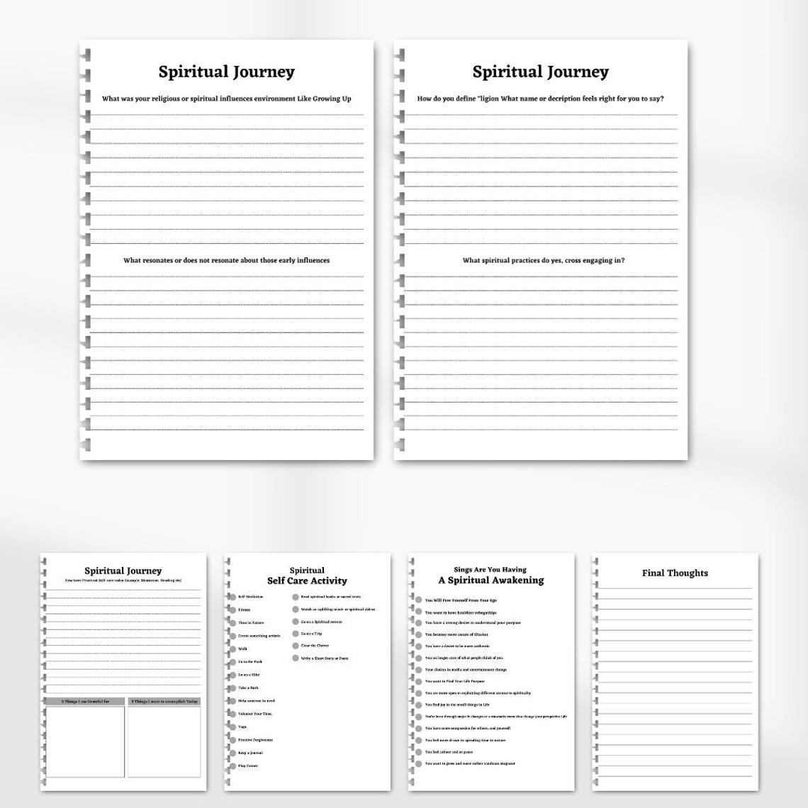 Spirituality Bundle | Workbooks - Shadow Work, Feminine Energy, Higher ...