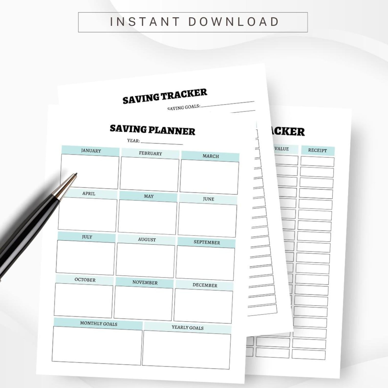 Colorful Financial Planner Organizer, Budget Tracker Notebook, Money ...