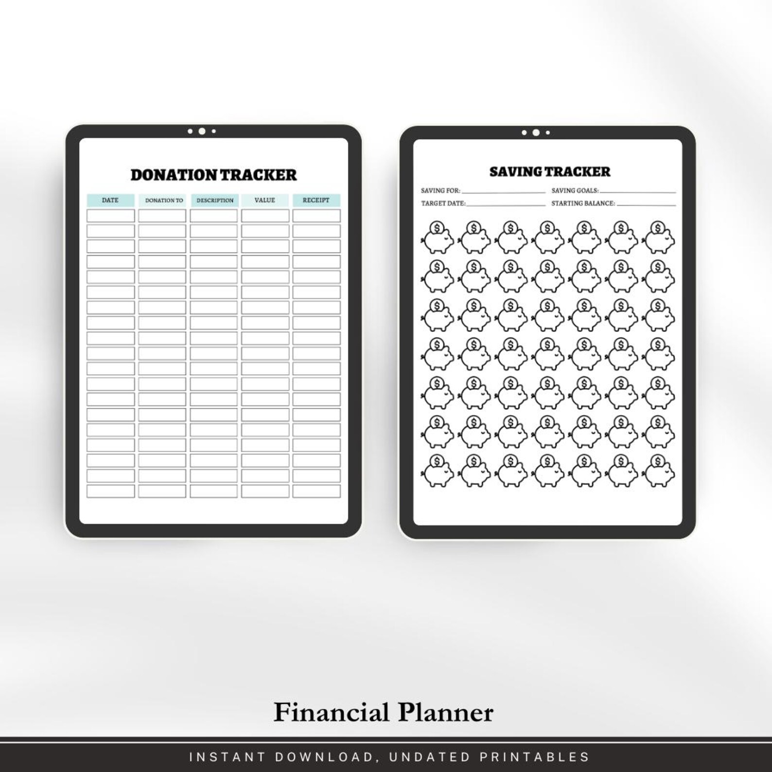 Colorful Financial Planner Organizer, Budget Tracker Notebook, Money ...