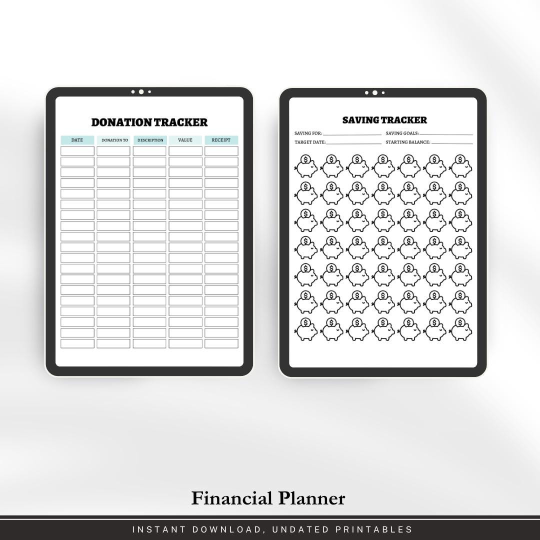Colorful Financial Planner Organizer, Budget Tracker Notebook, Money ...