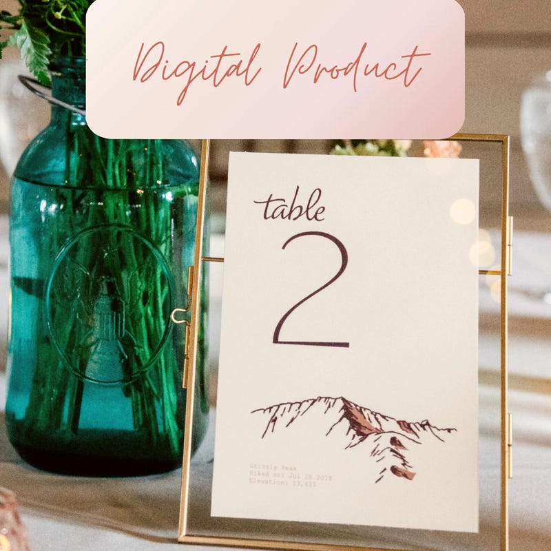 Mountain Table Numbers - Etsy