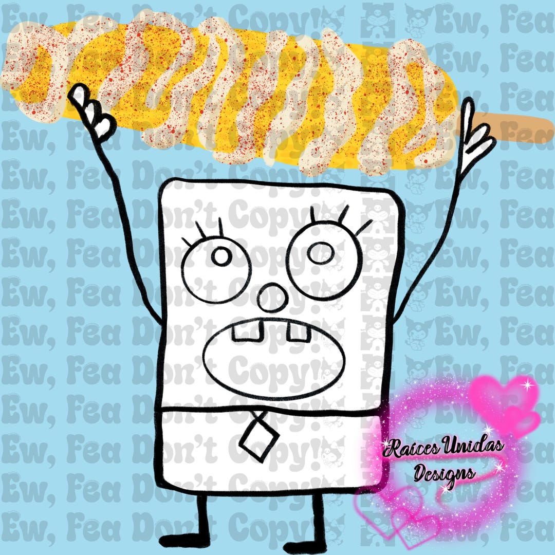 Doodlebob Elote PNG, Spongebob Squarepants, Mexican, Corn, 300 DPI PNG ...