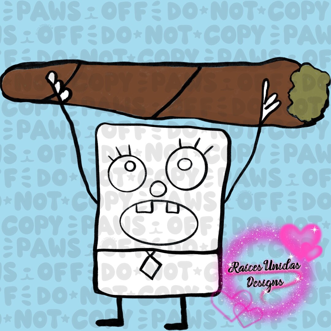 Doodlebob Blunt PNG, Spongebob Squarepants, Mexican, Weed, Cannibas ...