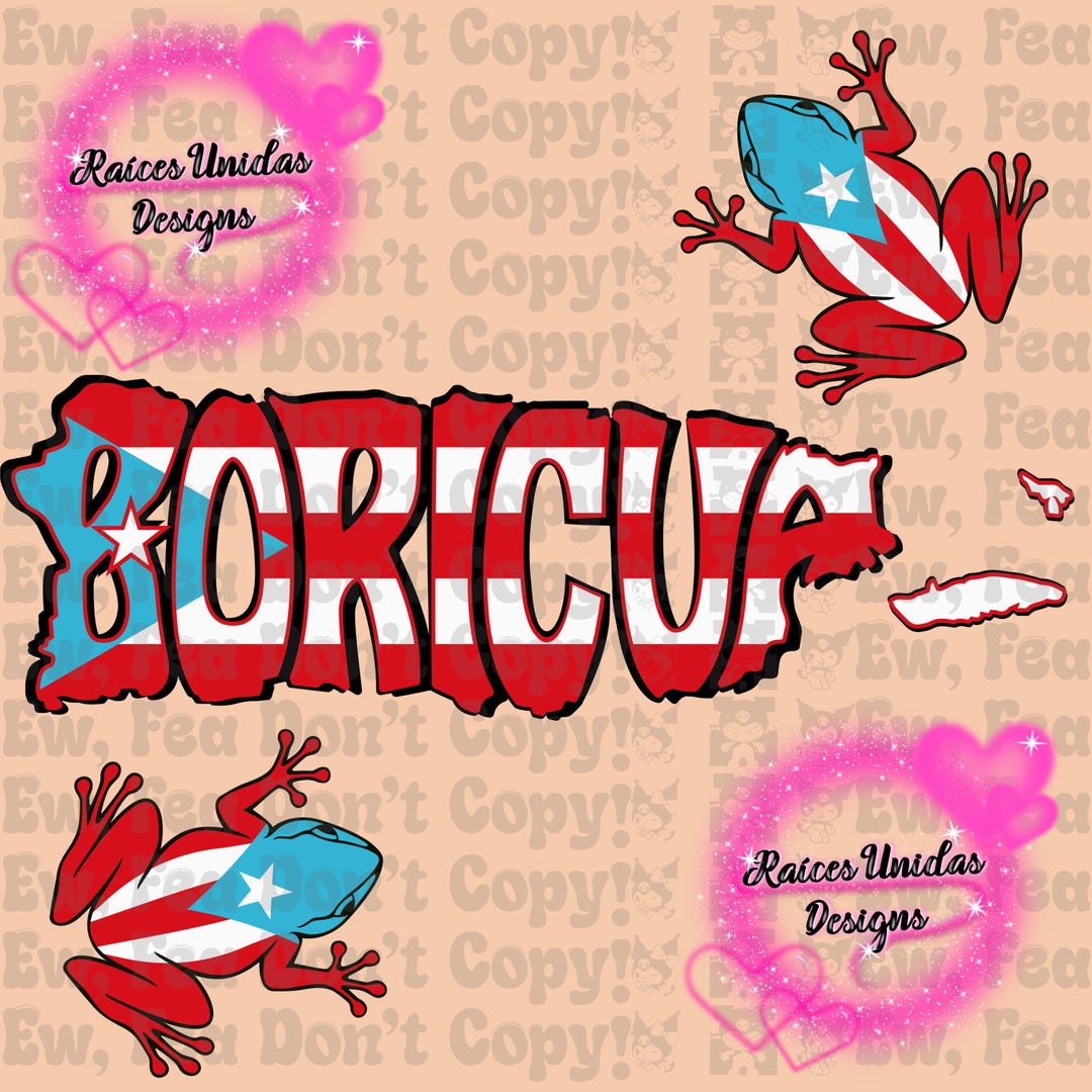 Boricua, Boriqua, Bori, Puerto Rico, Puertorriqueno, Dtmf, Bad Bunny, 300 DPI PNG Download ...