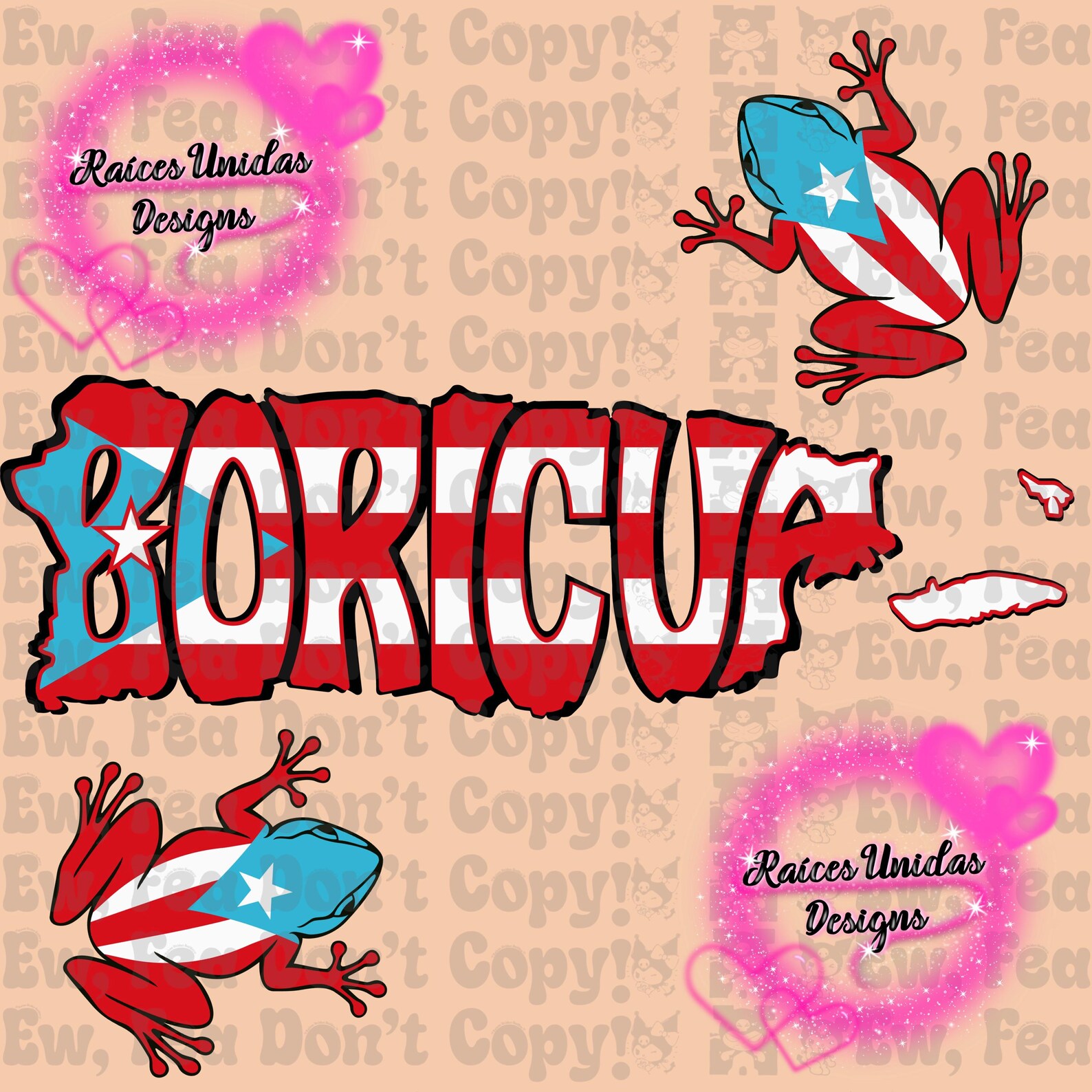Boricua, Boriqua, Bori, Puerto Rico, Puertorriqueno, Dtmf, Bad Bunny, 300 DPI PNG Download ...