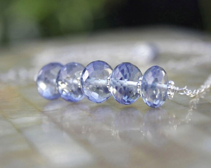 Blueberry Ice Blue Quartz Necklace - Etsy