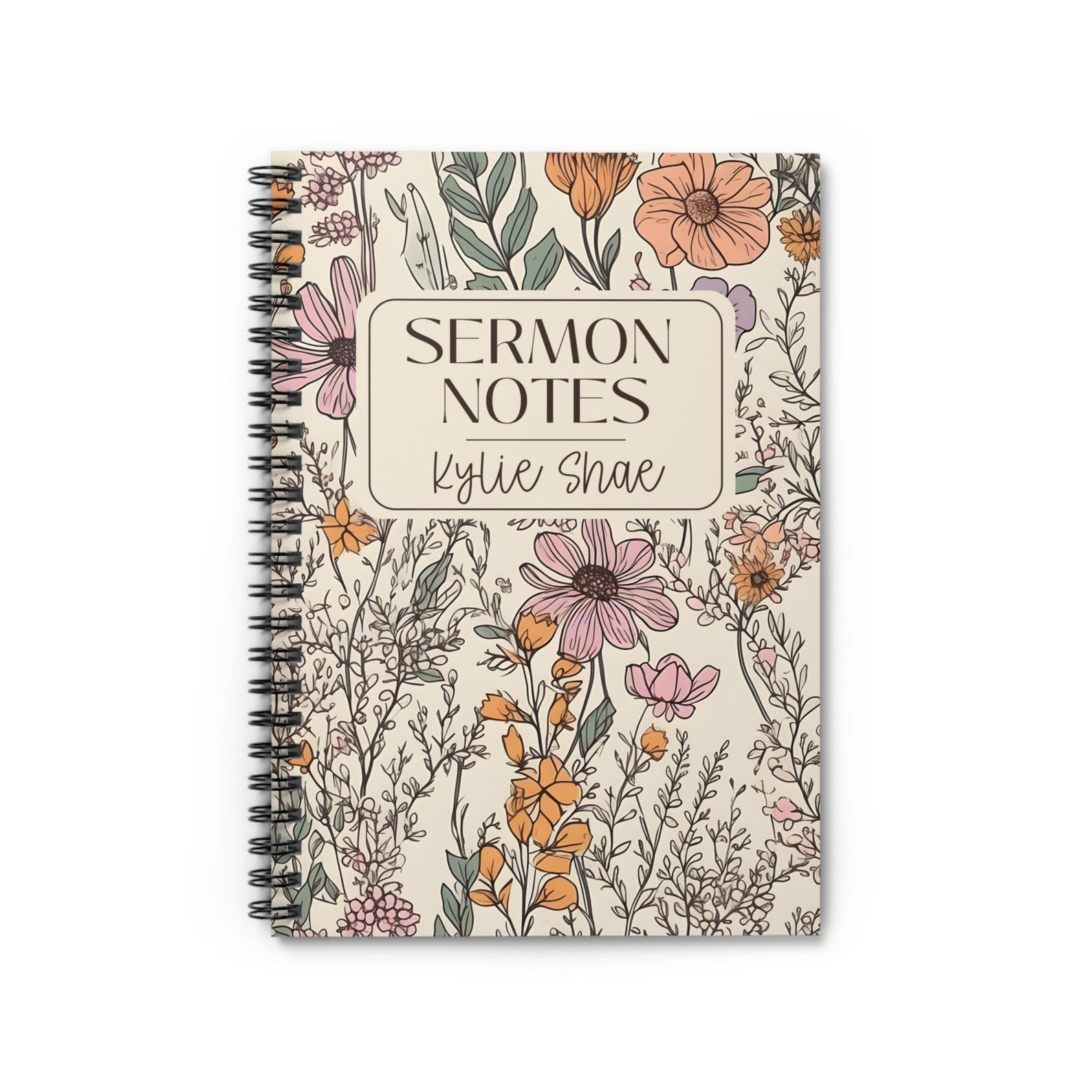 Custom Sermon Notes, Personalized Christian Journal, Devotional ...
