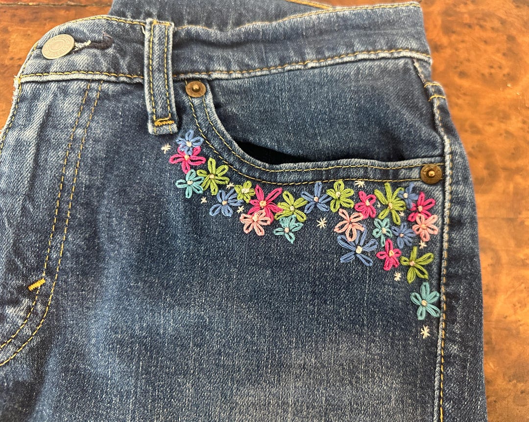 Custom Embroidered Jeans - Your Jeans Made Better! - Etsy