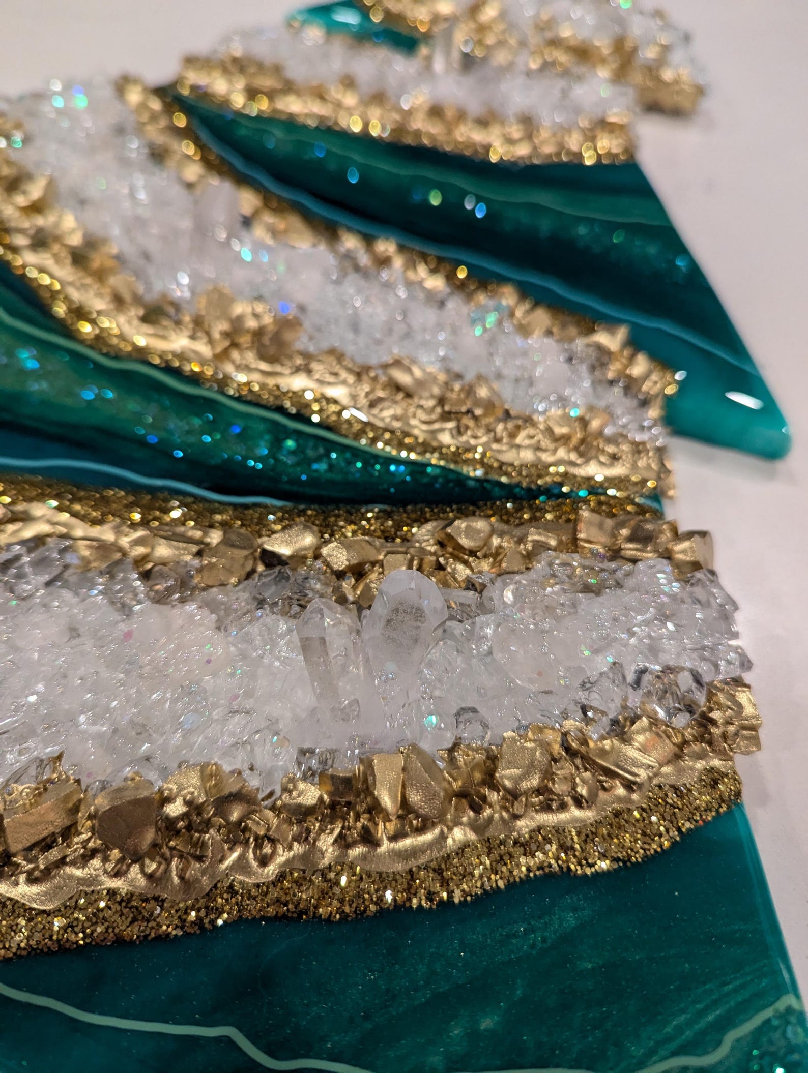 16x21 Geode Resin Christmas Tree Wall Art - Luxurious Holiday Decor ...