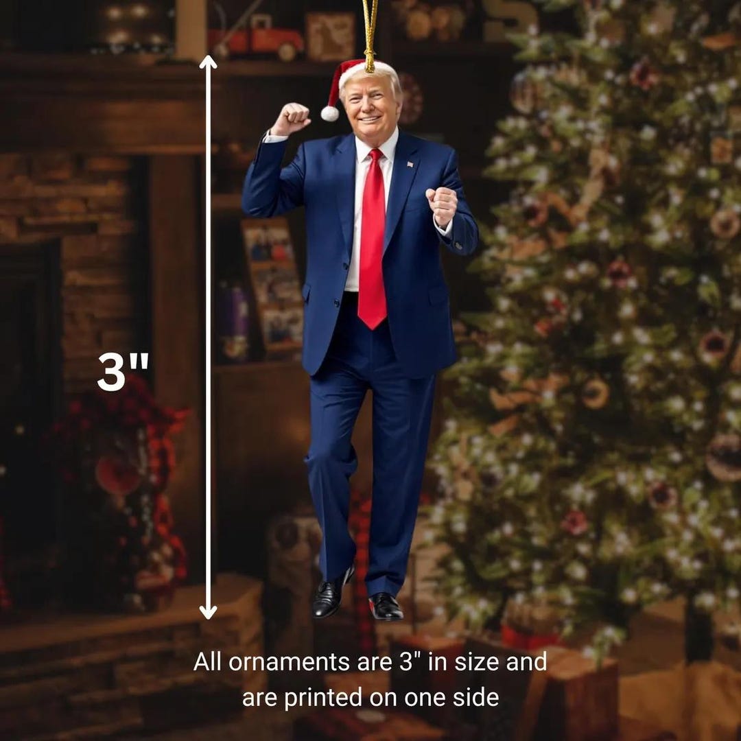 Trump Dancing Ornament, Acrylic Trump Christmas Ornament, Trump Holiday ...