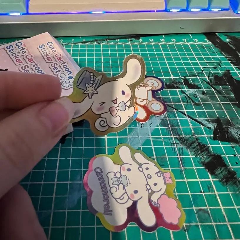 50pc Cinnomoroll Sanrio Cartoon Stickers - Etsy