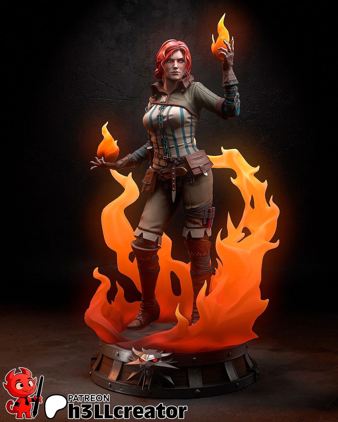 Triss Merigold the Witcher Figure PRIMED and Ready to PAINT High ...