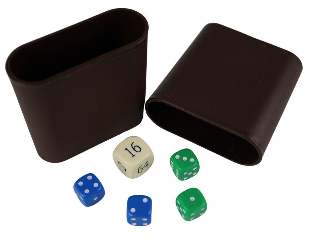 Replacement Backgammon Dice Set & Dice Cups Cream Doubling Cube Blue Green Dices - Etsy