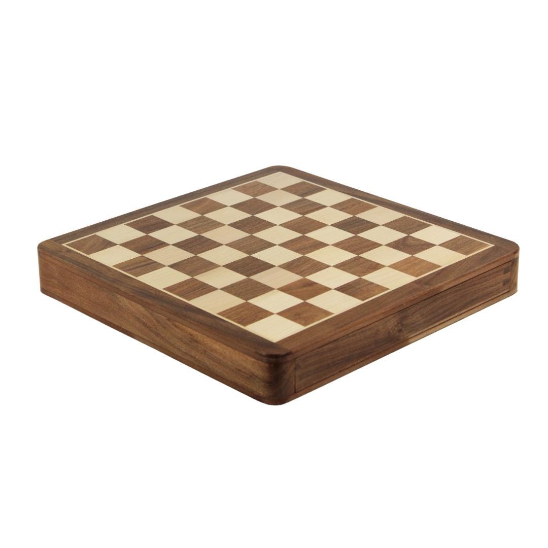 Solid Wood Sheesham Square Chess Set 14 Inch - Etsy