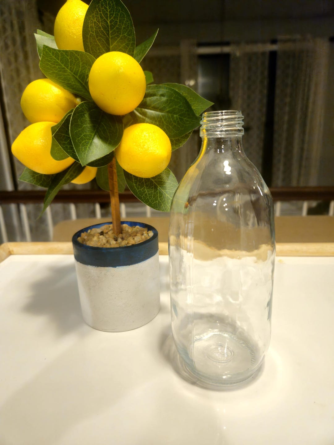 Antique Clear Glass Bottle, Unique Shape, Glass With Seam, Spiral Top ...
