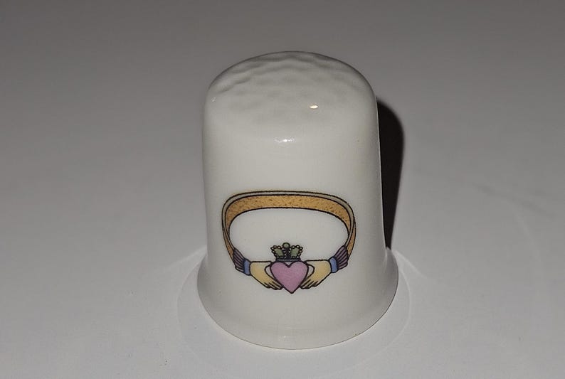 Claddagh Thimble Donegal Parian Bone China Porcelain, Hands Holding ...