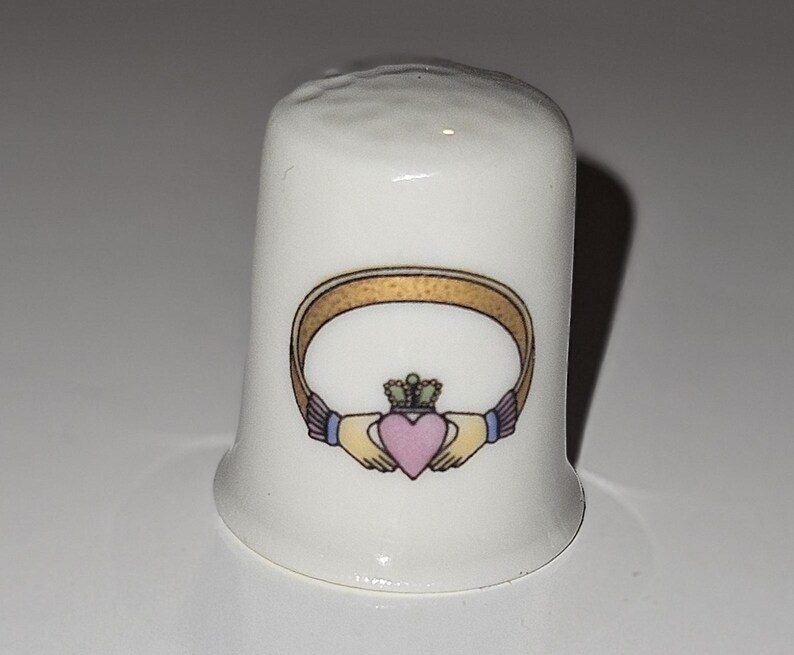 Claddagh Thimble Donegal Parian Bone China Porcelain, Hands Holding ...