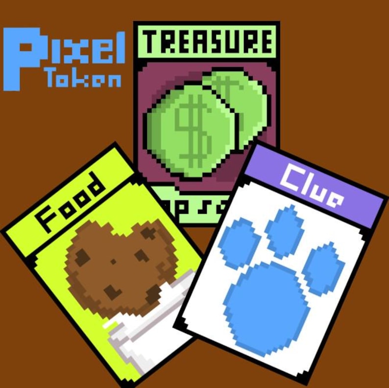 Custom MTG Pixel Art Tokens | Treasure - Food - Clue - Etsy