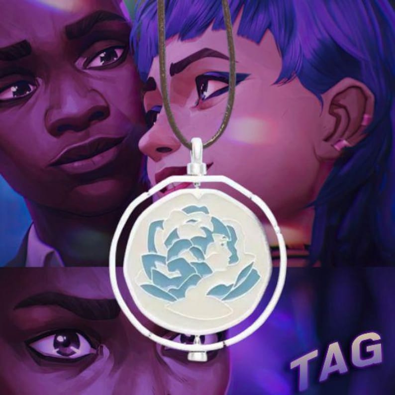 Arcane Collier Powder Et Ekko Pendentif League of Legends Jinx - Etsy ...