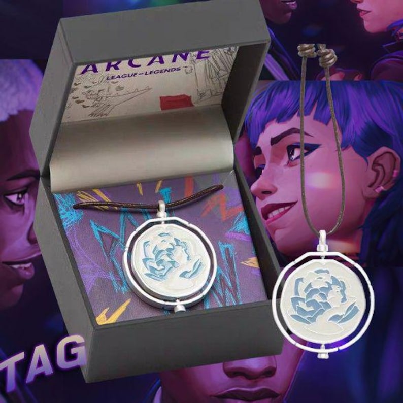 Arcane Collier Powder Et Ekko Pendentif League of Legends Jinx - Etsy ...