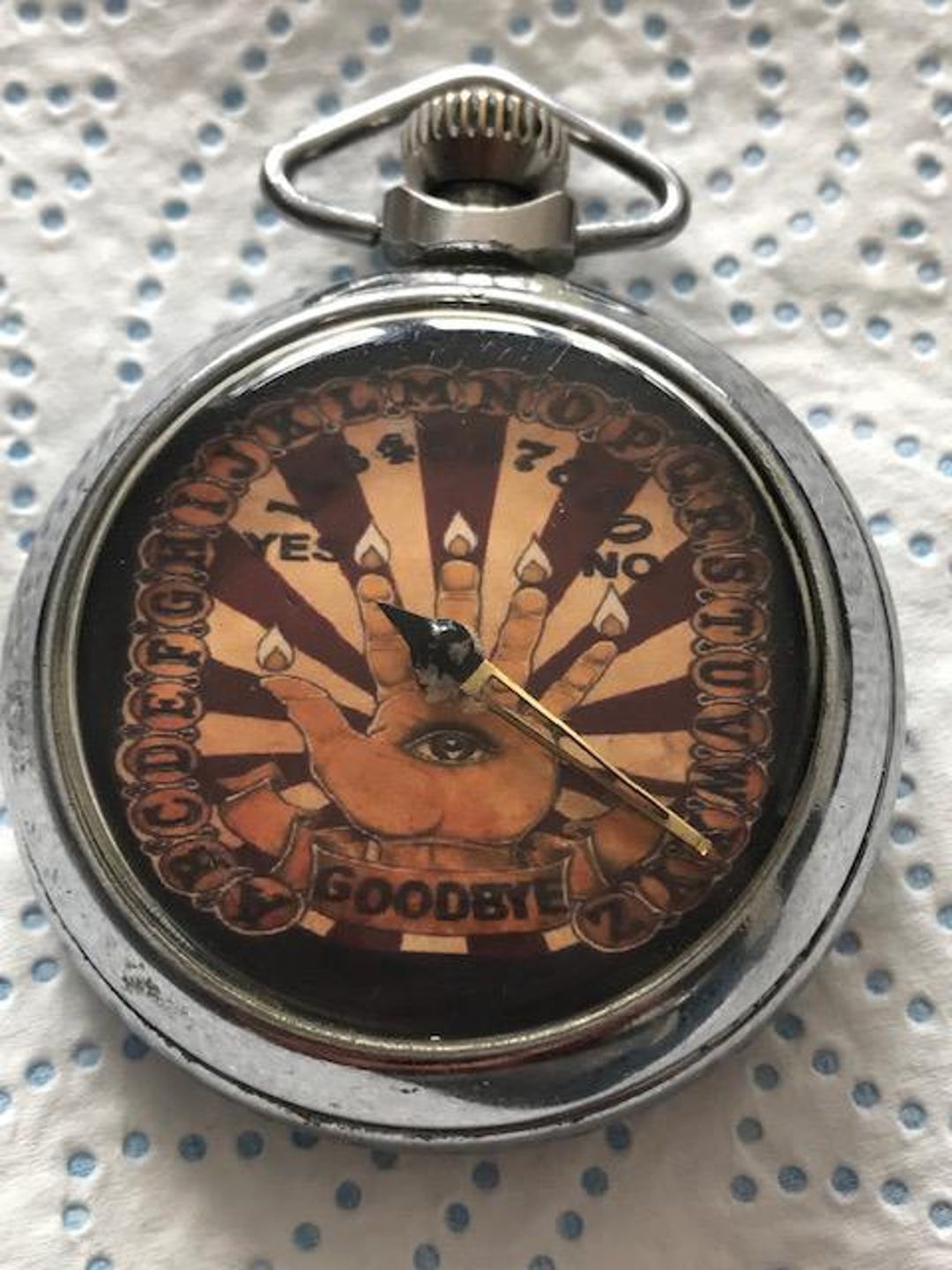 Vintage Clockwork Wind up Pocket Ouija Paranormal Wiccan Ghost Hunting ...