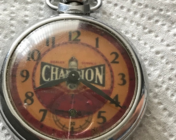 Vintage Champion Spark Plugs Advertising Pocket Watch - Etsy Vintage Champion Spark Plugs Advertising Pocket Watch - Etsy