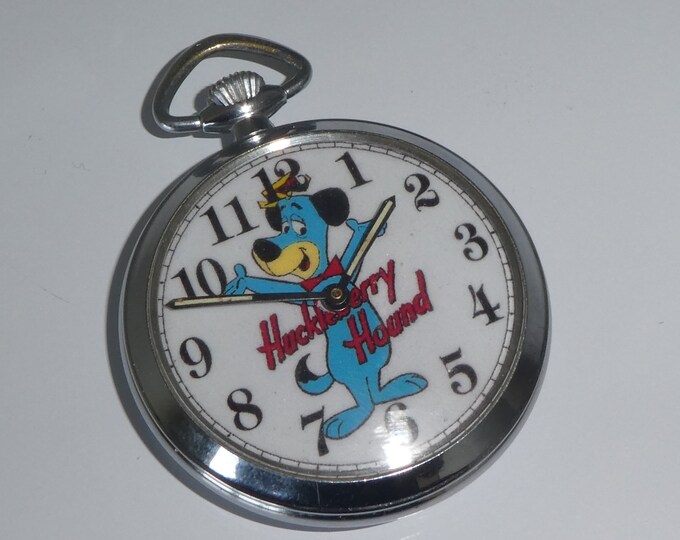 Vintage Cartoon Character Pocket Watch. Huckleberry Hound. Superb ...