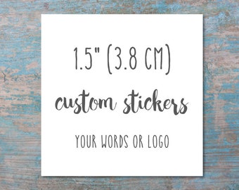 Mini Square Custom Stickers Personalized With Your Words or | Etsy