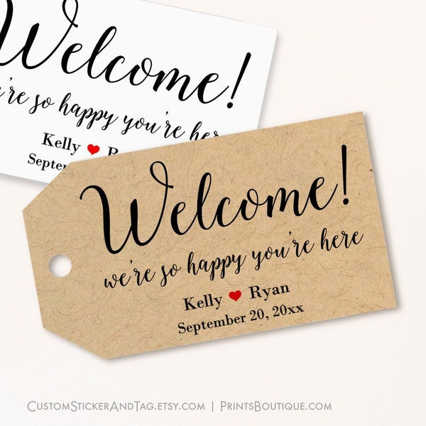 Welcome Bag Tags - Etsy