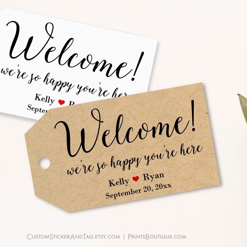 Welcome Bag Tags - Etsy