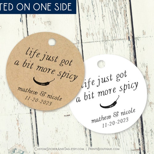 Hot Sauce Favor Tags Life Just Got a Bit More Spicy Sauce - Etsy